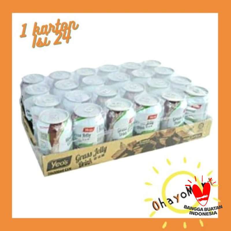 Jual Yeos minuman cincau Kaleng / Yeos grass jelly drink kaleng 300ml x ...