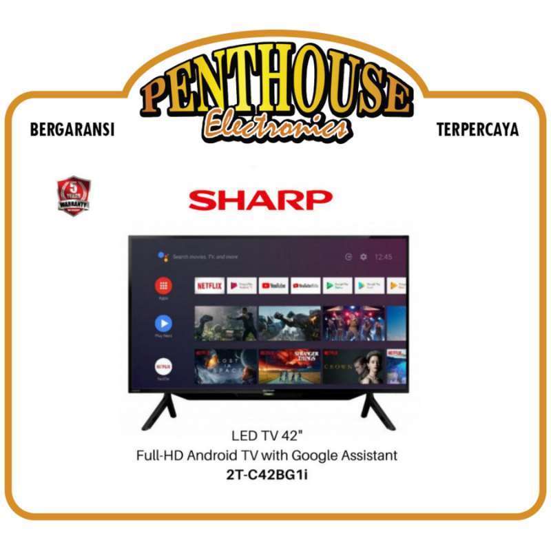 Jual Sharp LED TV 42 Inch AQUOS Android 2T-C42BG1i / 2TC42BG1I Full HD di Seller Penthouse ...