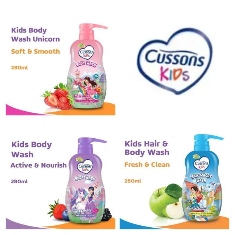 Promo Cussons Kids Body Wash 350ml Pump Sabun Mandi 350 ml Diskon 5% di ...