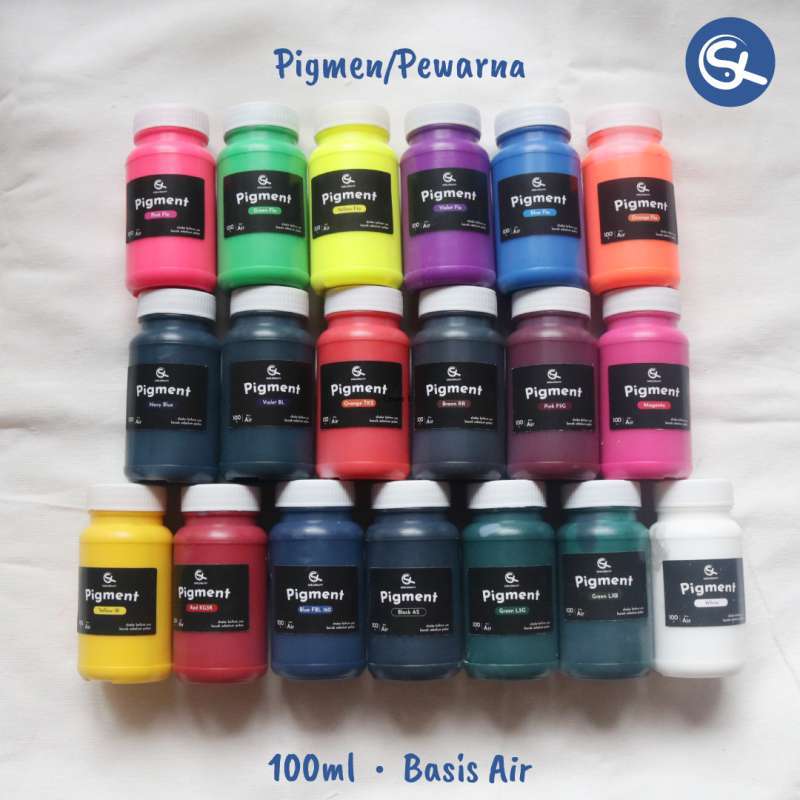Jual PIGMEN BIANG PEWARNA Sablon/tembok 100gr. 20 Varian Warna. (BASIS ...