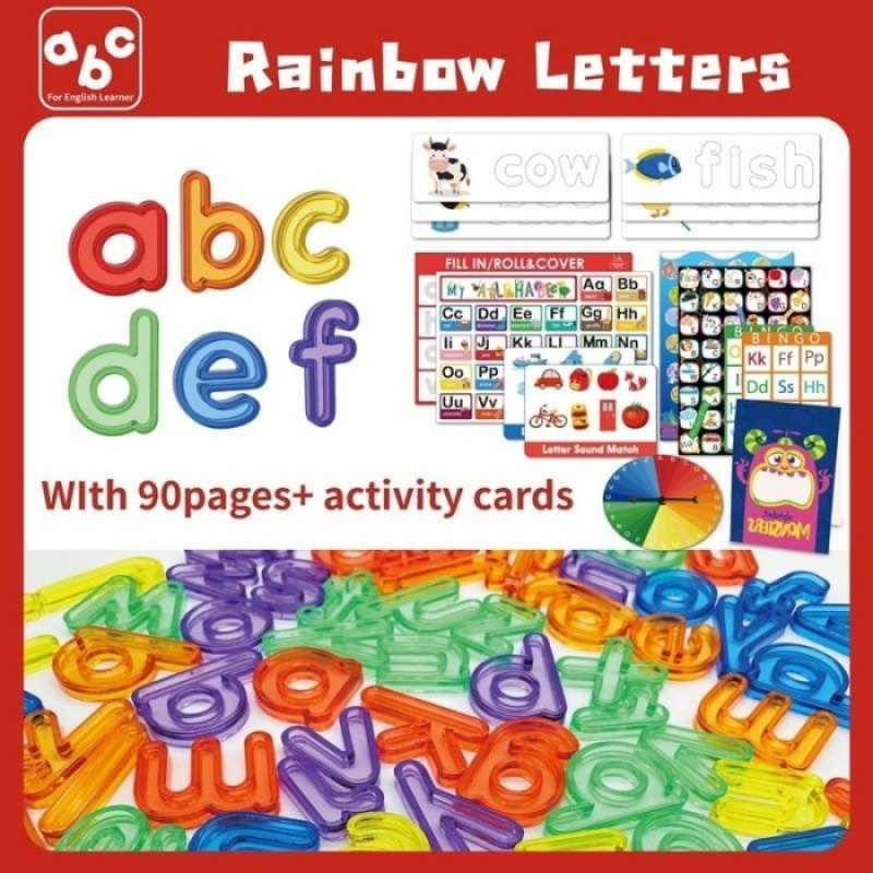 Jual Rainbow Letter Spelling Game - Mainan Edukasi Belajar Alfabet ...