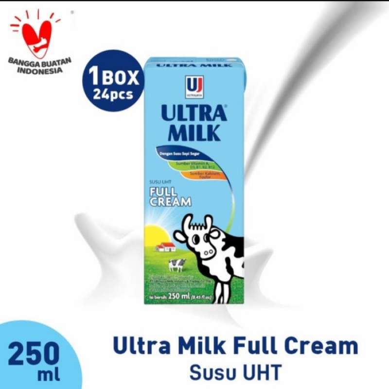 Promo Ultra Milk Susu Uht Full Cream 250 Ml ( 24 Pcs ) Diskon 10% Di Seller Xeichyl Store ...