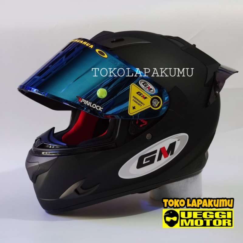 Promo Paket Ganteng Helm Gm Race Pro Full Face Diskon 11% Di Seller ...