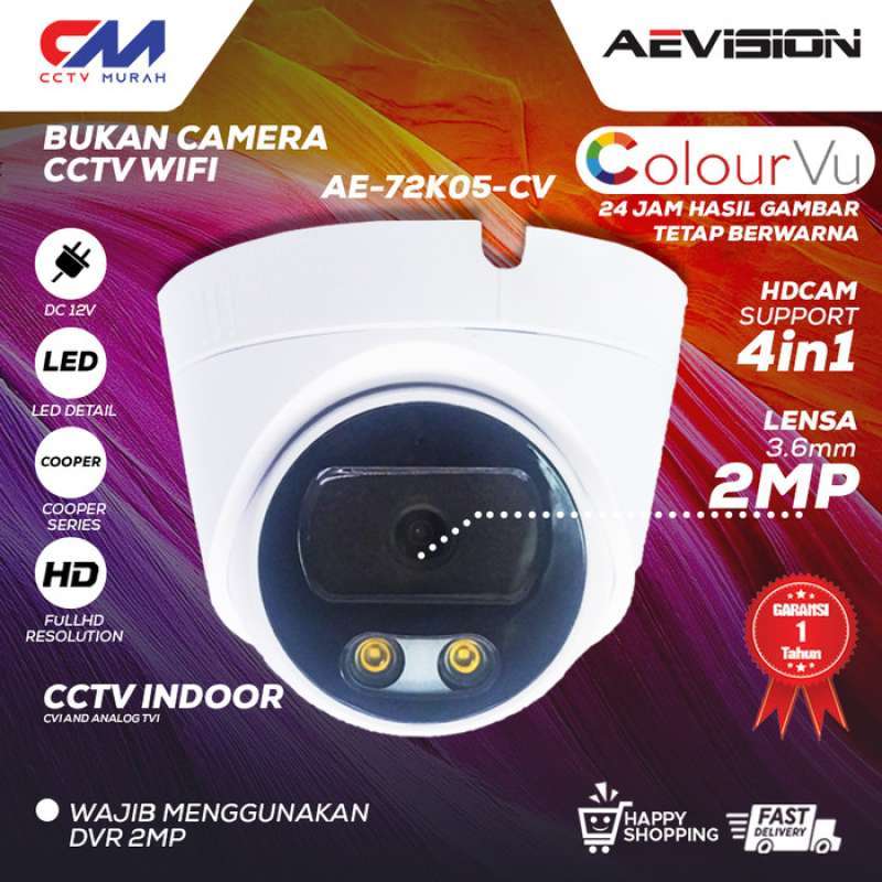 Promo Cctv Camera Indoor Ahd Color Vu 2Mp Xvi-B13 Diskon 10% di Seller ...