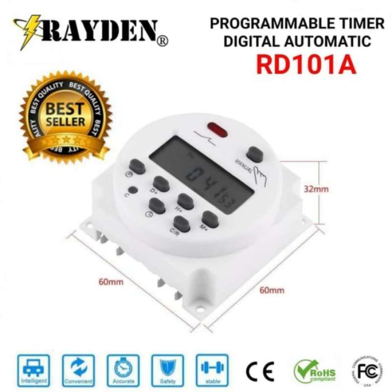 Promo Free Ongkir Digital Programmable Timer Automatic 220V 16A Rd101A ...