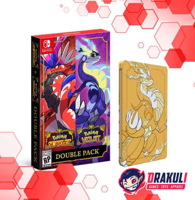 Jual Switch Pokemon Scarlet & Violet Double Pack + Bonus Steelcase ...