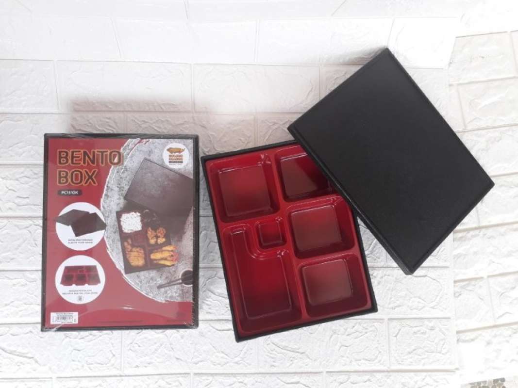 Jual Bento Box 6 Sekat Plus Tutup Japanese Set Golden Dragon Melamin Hokben di Seller Honey ...