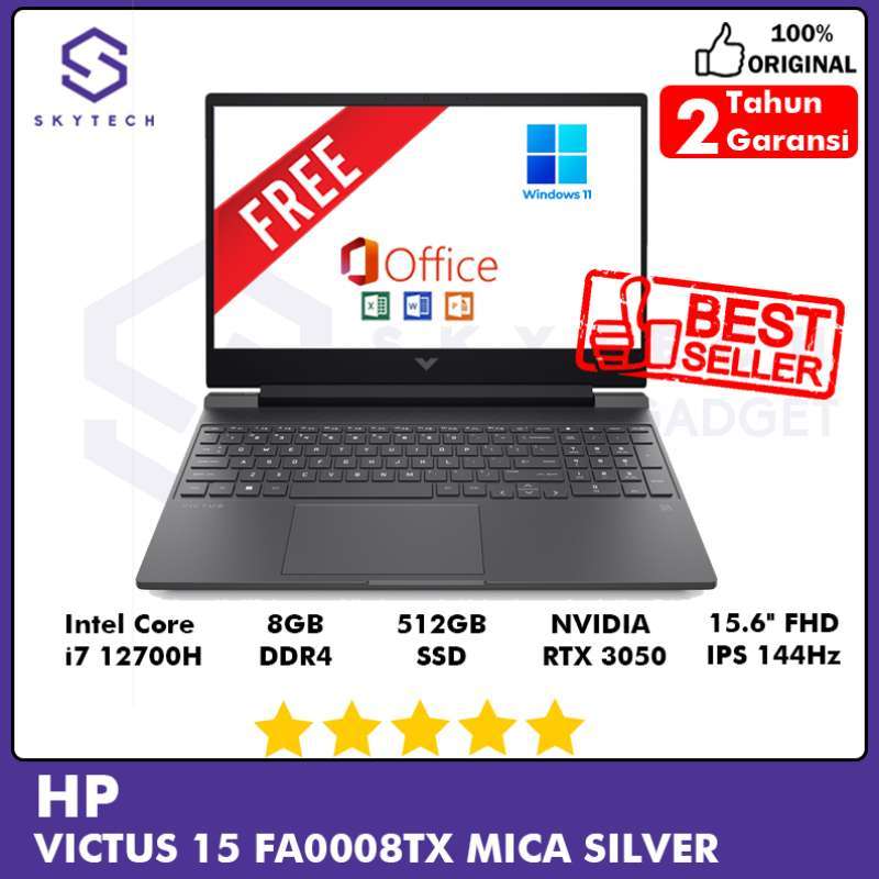 Jual LAPTOP GAMING HP VICTUS 15 FA0008TX INTEL CORE i7 12700H RAM 8GB ...