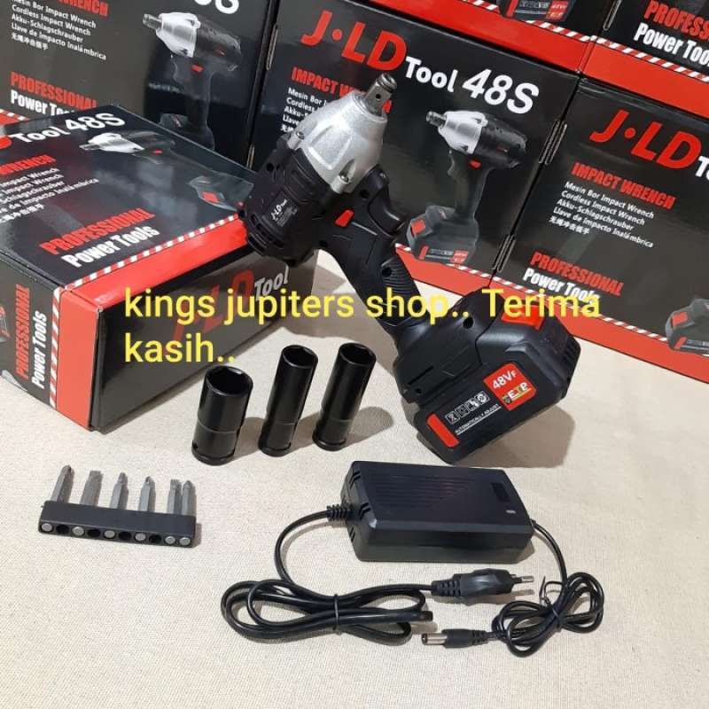 Promo PAHE JLD CORDLESS BUKA TUTUP BAUT IMPEK IMPACT WRENCH 48VOLT 48S ...