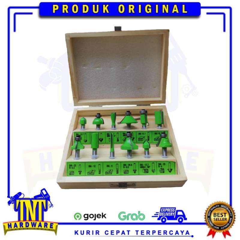 Promo RYU ROUTER BITS SET 12 PCS 1/4” MATA PROFIL ROUTER 1/4 IN TRIMMER ...