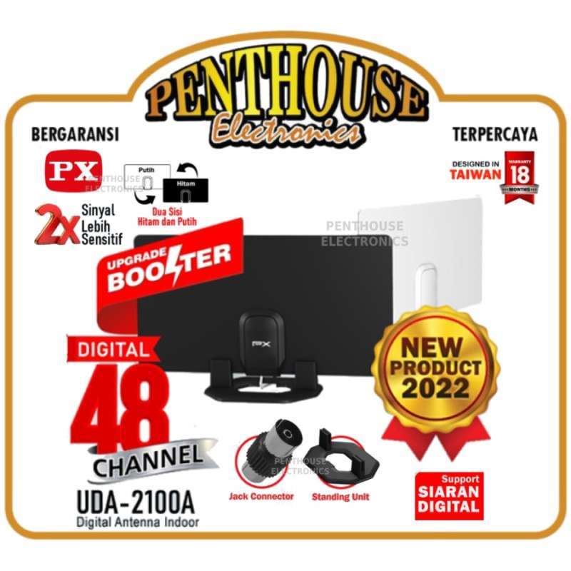 Jual PX Antena TV UDA-2100A Dinding Digital Analog Indoor DVB-T2 + Booster di Seller Penthouse ...