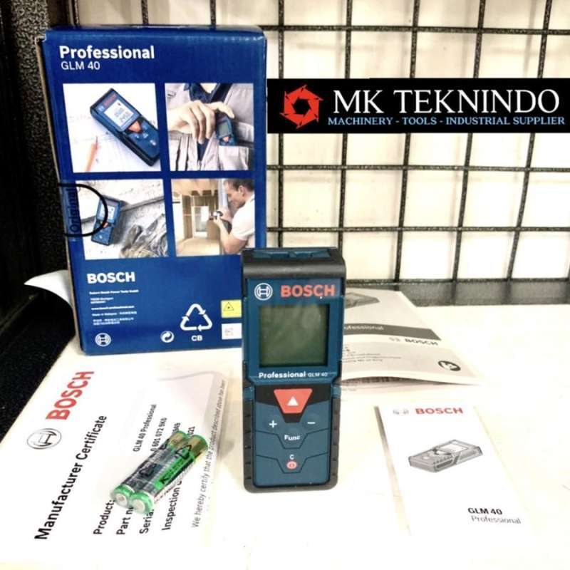 Jual Bosch Meteran Laser Glm 40 Meter Pengukur Jarak Digital Glm40 Di ...