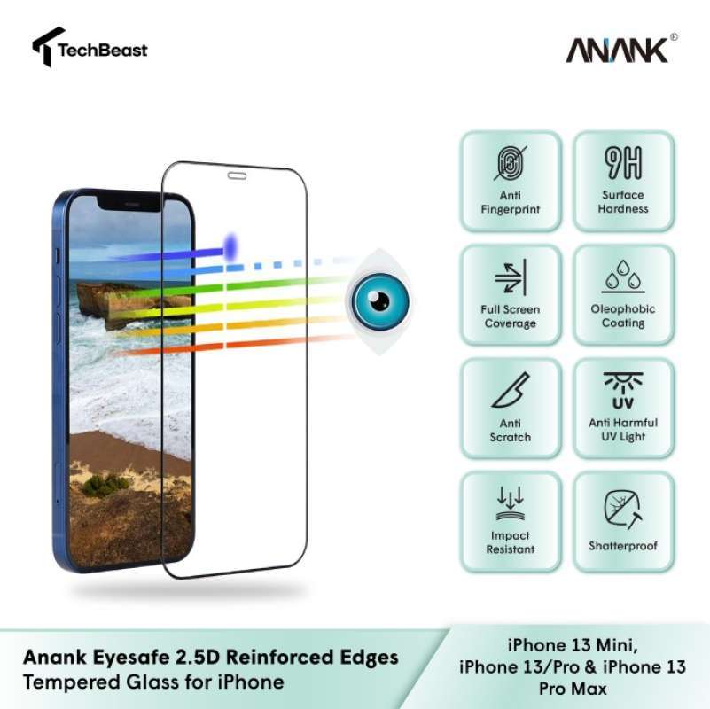 Jual Anank 2.5D Eyesafe Reinforced Edges Glass iPhone 13 Pro Max/ Pro ...