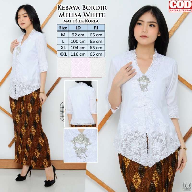 Promo Atasan Kebaya Bordir Putih Melissa / Kebaya Putih / Kebaya Wisuda ... Promo Atasan Kebaya Bordir Putih Melissa / Kebaya Putih / Kebaya Wisuda ...