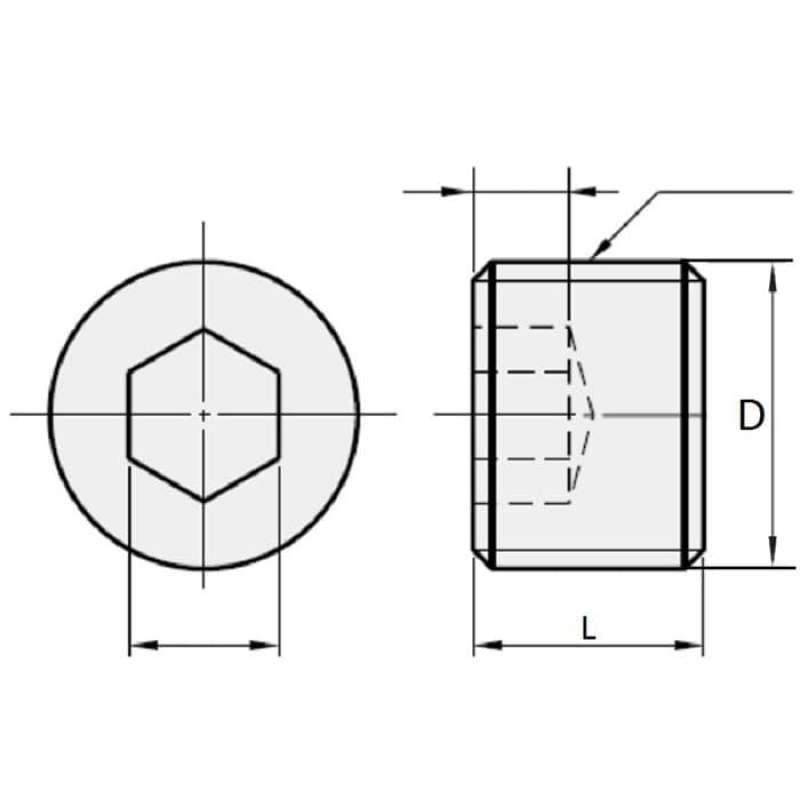 Jual Sus 304 Socket Set Screw M10 X 25 ( Baut Tanam / L-set ) Di Seller ...