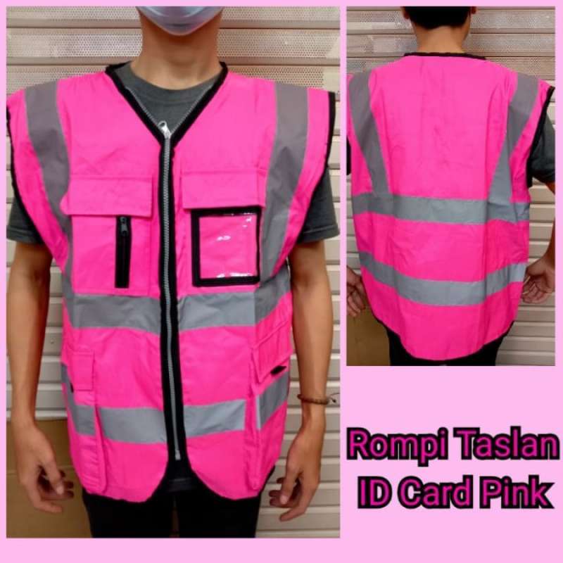 Promo Rompi Safety Proyek Taslan Id Card Pink Diskon 12% di Seller ...