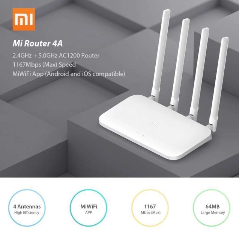 Jual Xiaomi Mi Router 4 A Giga Version Original Murah - Harga Diskon April 2024 | Blibli