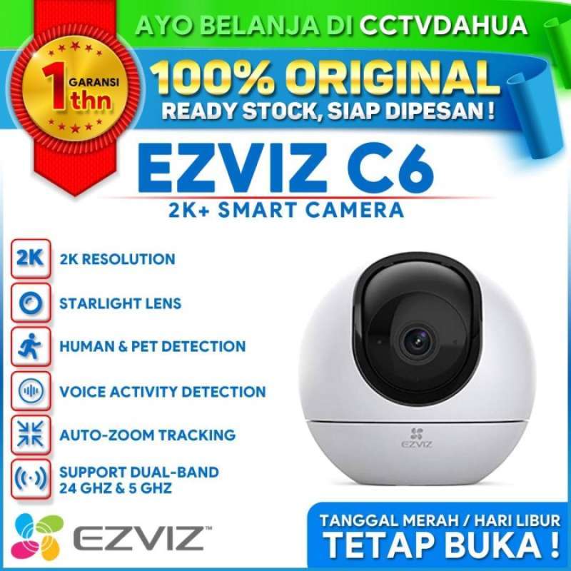 Jual EZVIZ C6 2K 4MP Pan Tilt Wi-Fi Camera with Auto-Zoom Starlight Lens di Seller ZATI SHOP ...