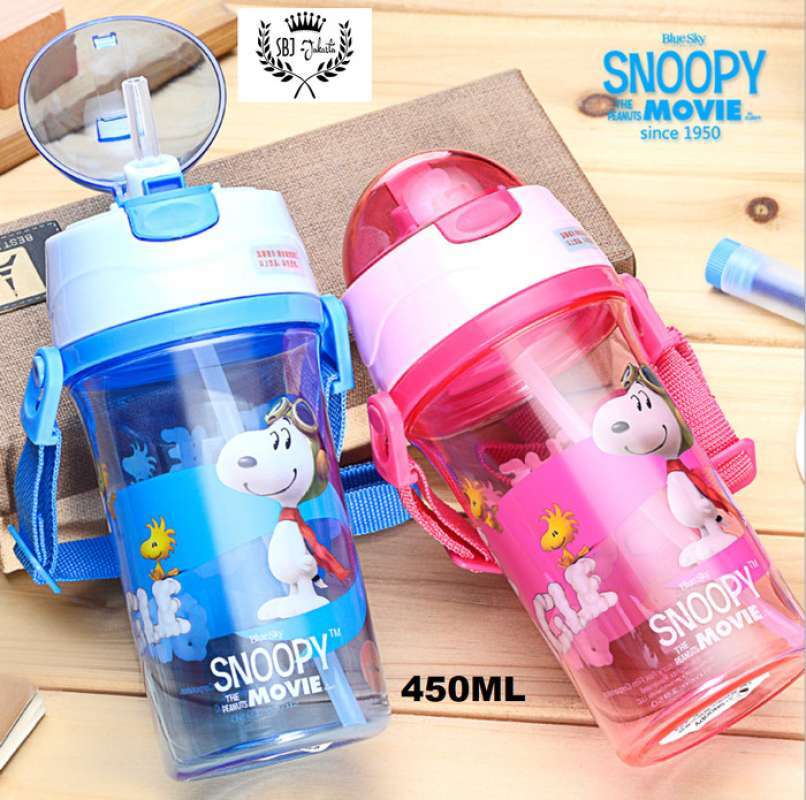Jual Botol Minum Plastik Anak Bpa Free 450 Ml Snoopy The Movie Original di Seller Honey Living ...