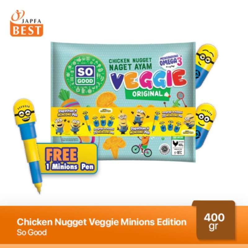 Promo So Good Nugget Ayam Veggie 400 gr FREE MINIONS PEN Halal Diskon ...