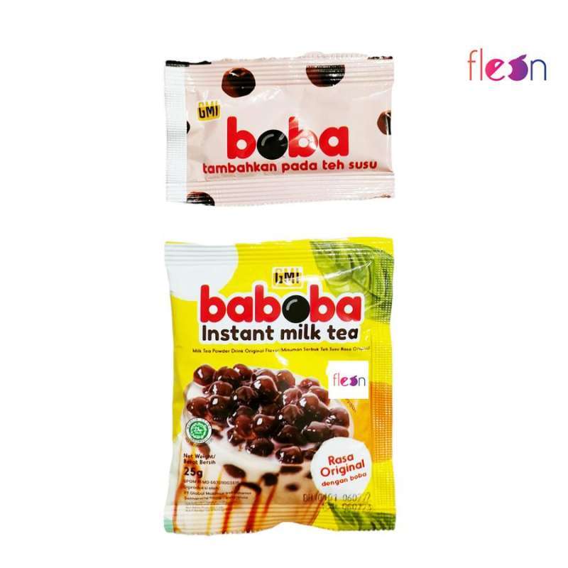 Jual BABOBA Instant Milk Tea Boba Bubble Tea di Seller Fleon Shop ...