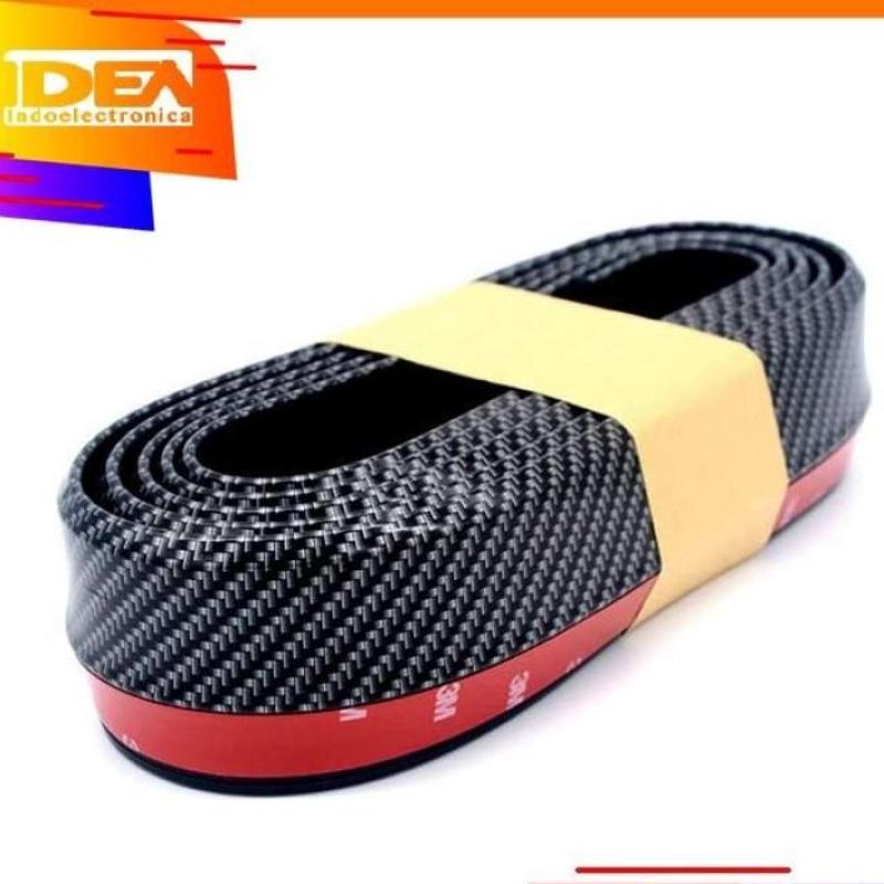 Jual Stiker Carbon Fiber Anti Collision Strip Bumper Mobil 2.5 Meter ...