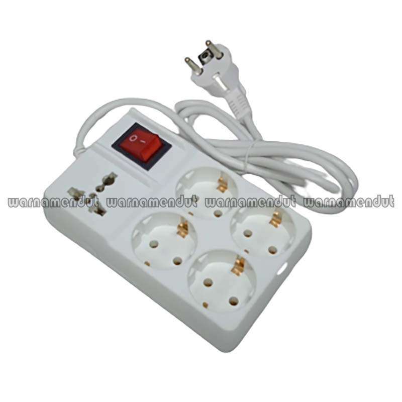 Jual Kenmaster stop kontak F9 colokan 4 lubang shocket dg 1 saklar WMO ...