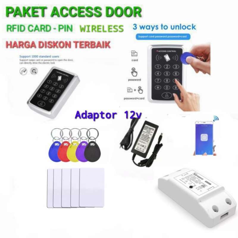 Jual Paket ACCESS DOOR + WIFI PIN RFID SONOFF SWITCH + ADAPTOR 12V + CARD di Seller Z Shop ...