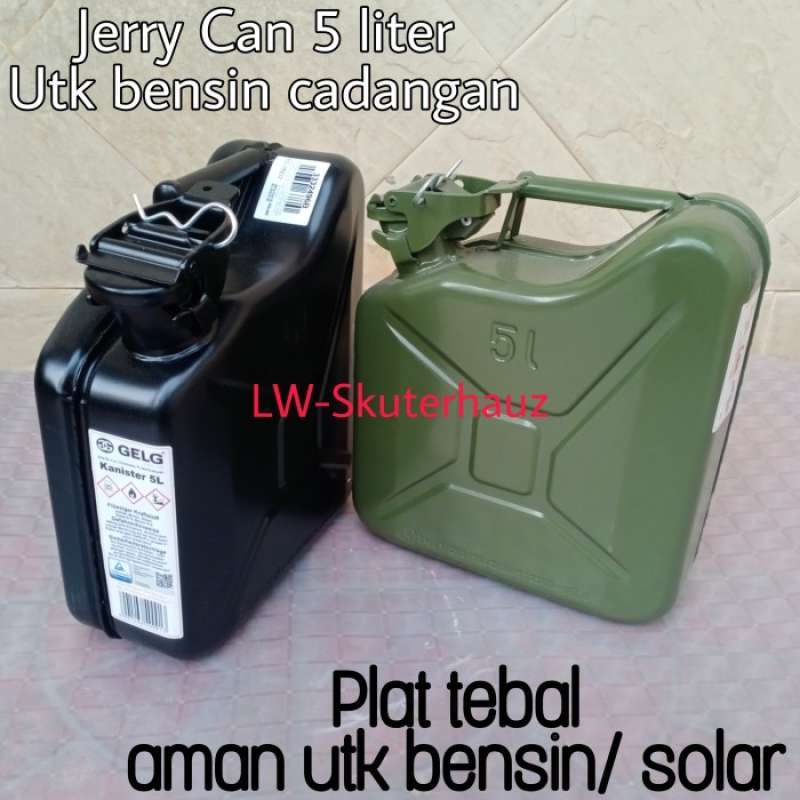 Jual Jerry can 5 liter plat tebal aman utk bensin/ solar cadangan di ...
