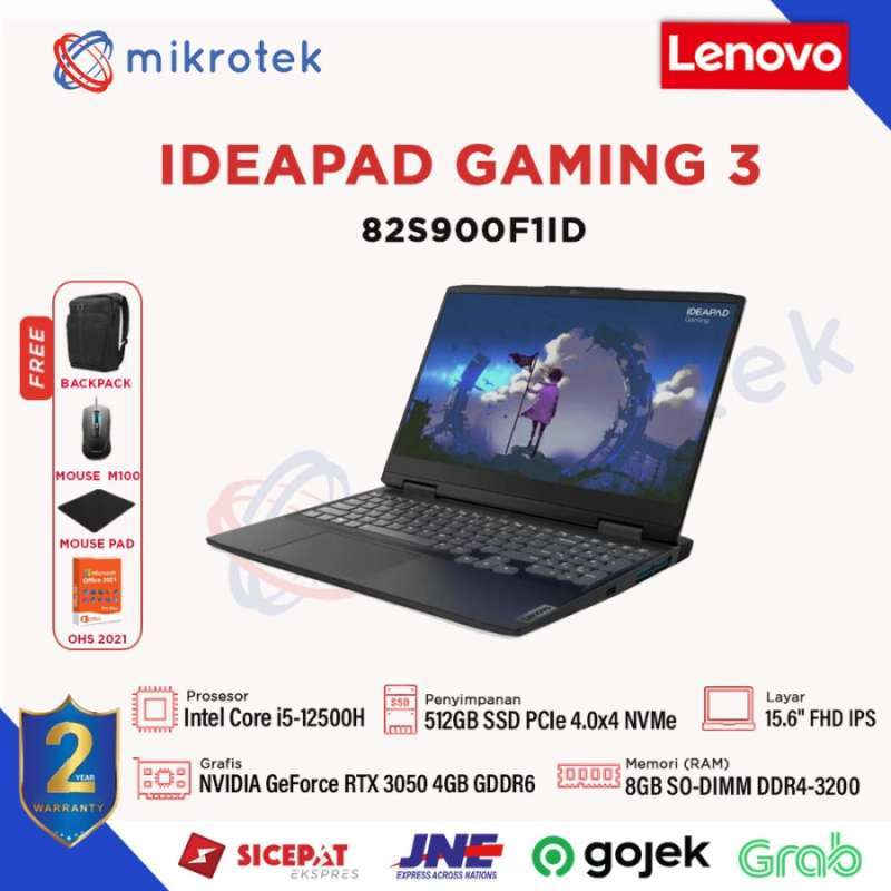 Jual Lenovo Ip Gaming 3 I5-12500h 8gb 512gb Ssd Rtx 3050 15.6 Fhd W11 ...