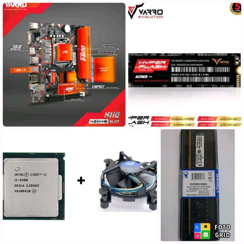 Promo Paket PC Rakitan Intel Core i5 Gaming H110 NVME LGA 1151 RAM 16gb ...