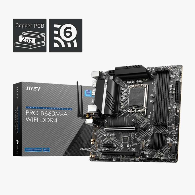 Jual Motherboard MSI PRO B660M-A WIFI DDR4 MB Intel Gen 12 Socket LGA 1700 di Seller Persada ...