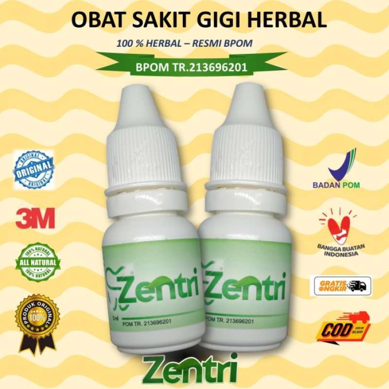 Jual Obat Sakit Gigi Berlubang dan gusi bengkak zentri 5ml di Seller ...