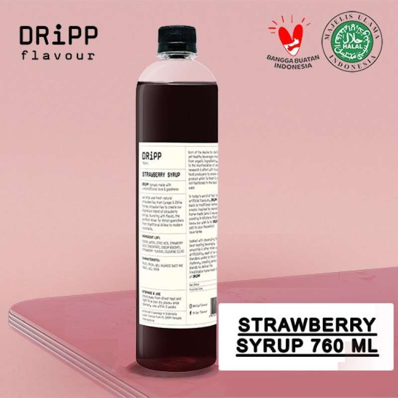 Jual Sirup Strawberry DRiPP Syrup Halal Produk Indonesia, Sirup ...