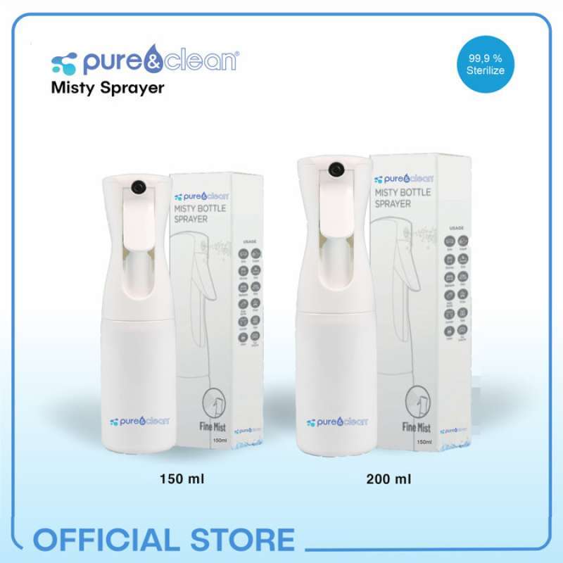 Jual Botol Misty Sprayer 150&200ml - Pure & Clean HOCL TERJAMIN di ...