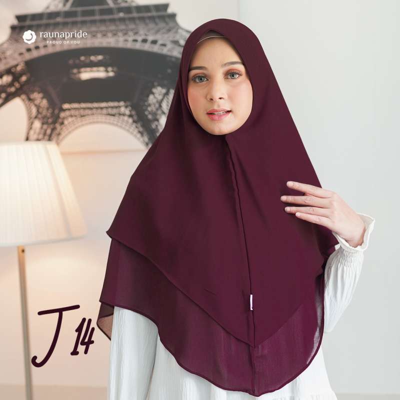 Jual Rauna - Hijab Instan - Jilbab 16 Maroon di Seller Raunapride Store ...