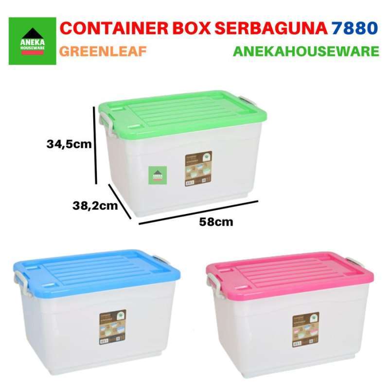 Jual Container Box 50 Liter 7880 Green Leaf Di Seller Anekahouseware ...