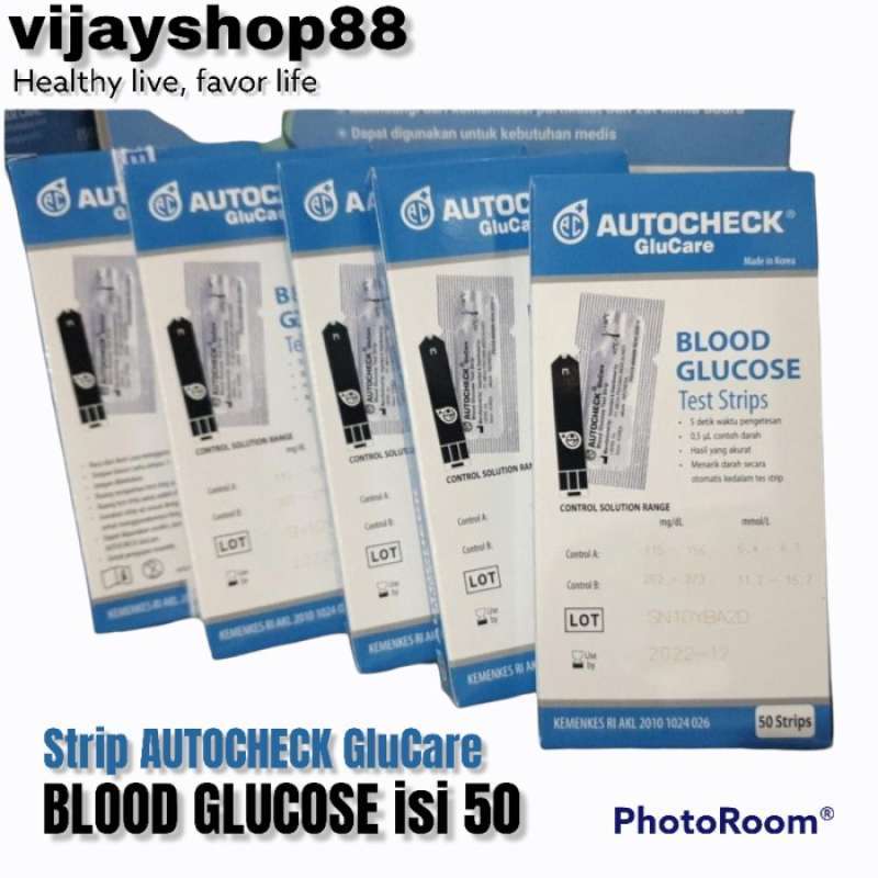 Jual Strip AutoChek GluCare / Tes Strip Gula AutoChek GluCare di Seller ...