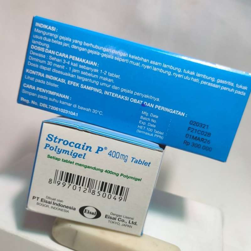Jual Strocain P 400Mg-Oribox,Isi 10 Strip-Obat Maag Berkhasiat di ...