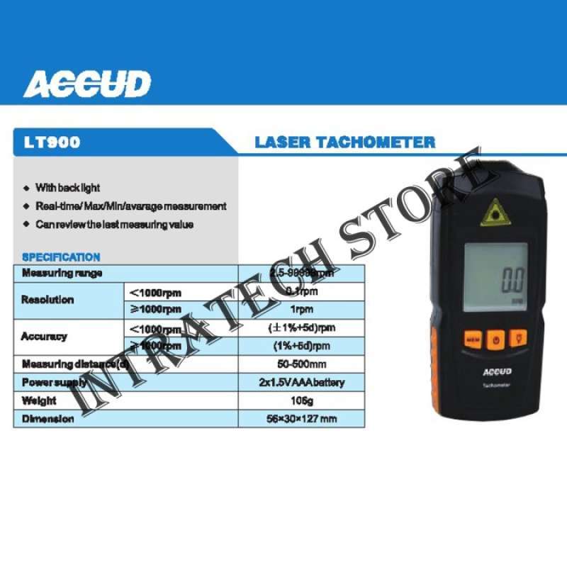 Promo Digital Laser Tachometer / Alat Ukur Putaran Rpm Digital Accud Lt900 Diskon 10% di Seller ...