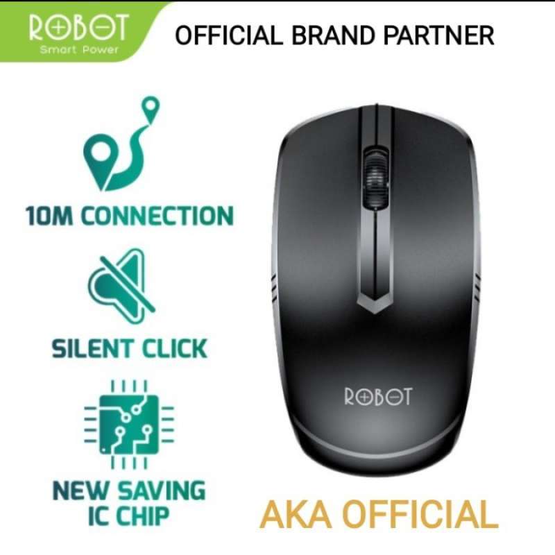 Promo Mouse Wireless Robot M200 1.4Ghz Optical Mouse Usb Hitam Diskon ...