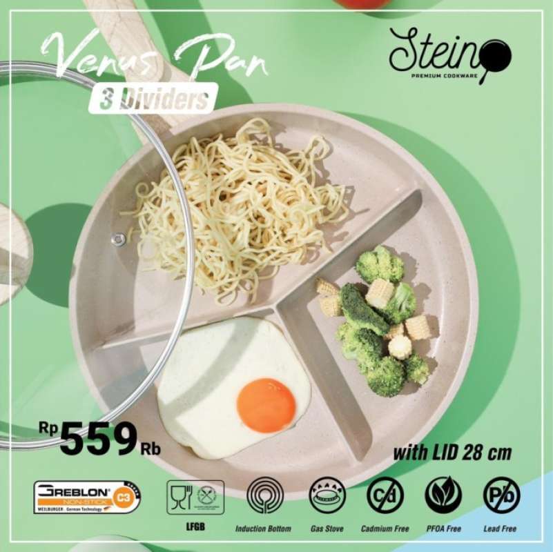 Promo Stein Steincookware Venus Pan 3 Dividers Frypan Diameter 28 ...