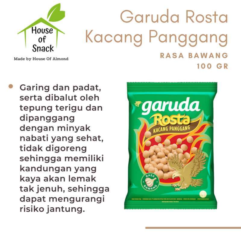 Jual Garuda Rosta Kacang Panggang Rasa Bawang 100g di Seller ...