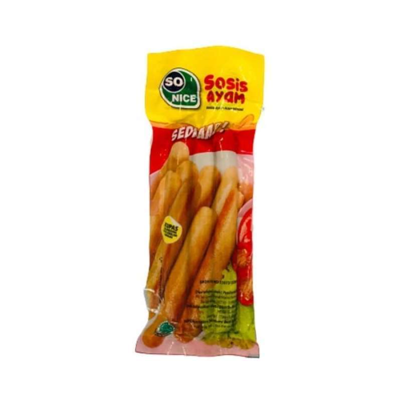 Jual SOSIS AYAM SEDAAAP SO NICE 75GR CHICKEN SAUSAGE HALAL di Seller ...