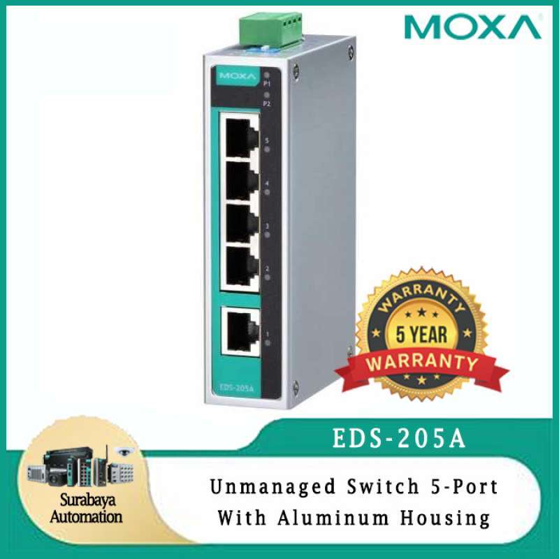 Promo Moxa Eds-205A Series 5-Port Unmanaged Ethernet Switches Diskon 10% di Seller Ghazlan Store ...