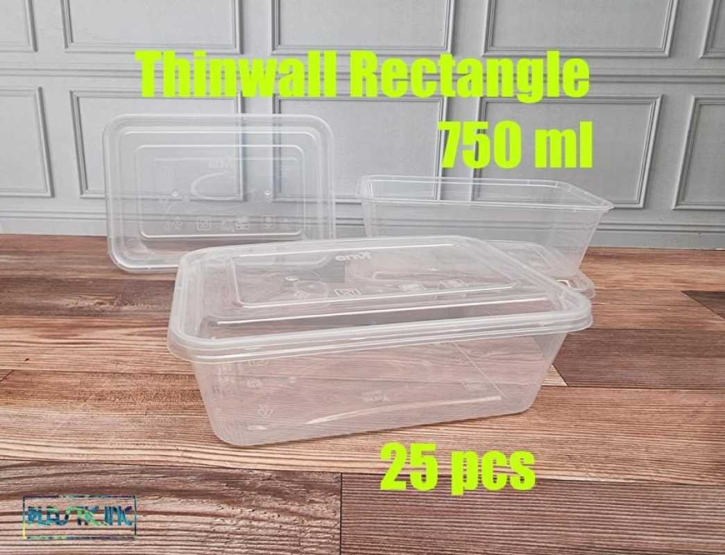 Jual Thinwall 750 Ml/box Kotak Plastik/kotak Plastik/plastik Makanan ...