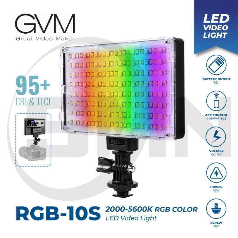Promo Led Gvm Rgb 10S Video Light Vlog Movie Maker Diskon 10% di Seller ...