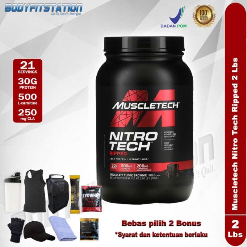 Jual MuscleTech Nitro Tech Ripped 2 Lbs / fatburn isolate lb nitrotech ...