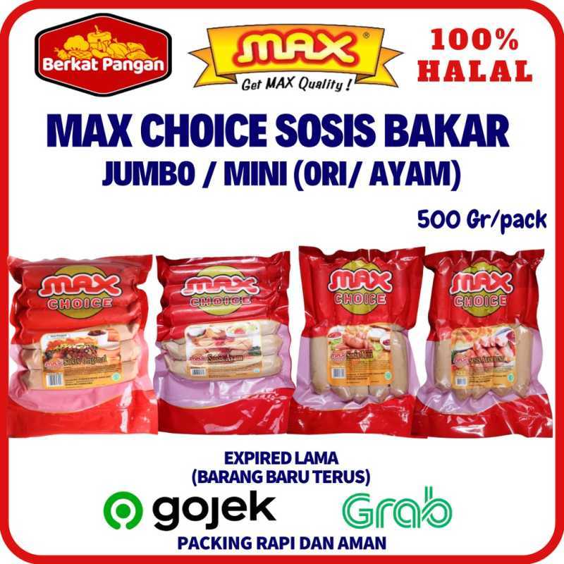 Jual MAX CHOICE Sosis Bakar Ayam / Sapi 500gr di Seller Berkat Pangan ...