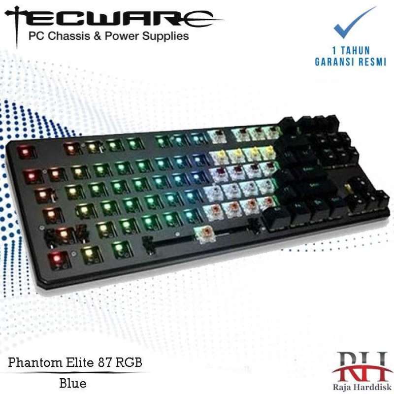 Jual Tecware Gaming Keyboard Phantom Elite 87 RGB Gateron Blue Switch ...